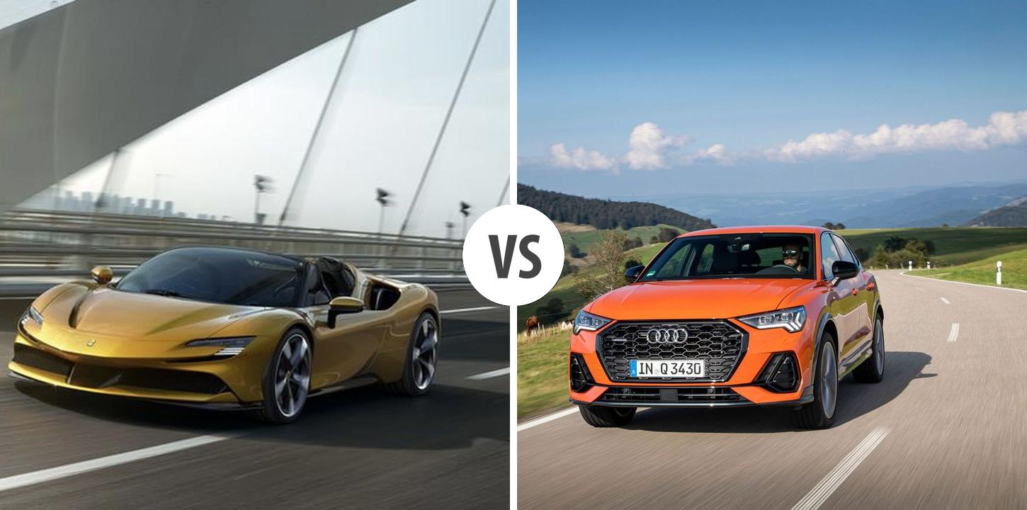 Ferrari SF90 Roadster VS Audi Q3 Sportback – Vergleiche Preise ...
