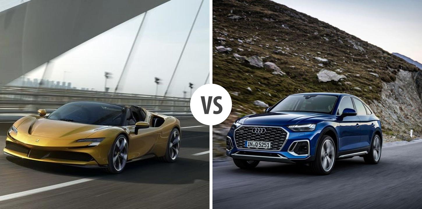 Ferrari SF90 Roadster VS Audi Q5 Sportback – Vergleiche Preise ...