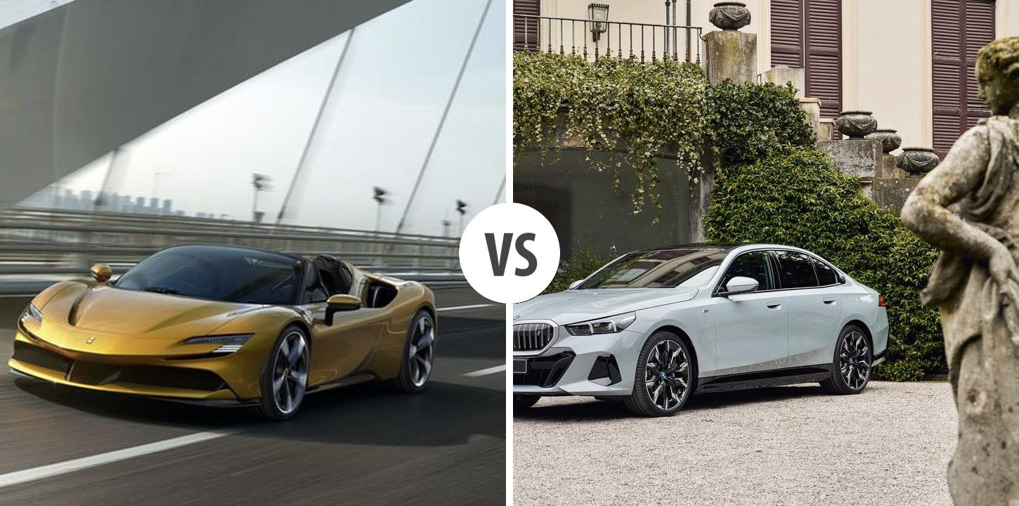 Ferrari SF90 Roadster VS BMW i5 Autovergleich | AUTOGOTT.DE