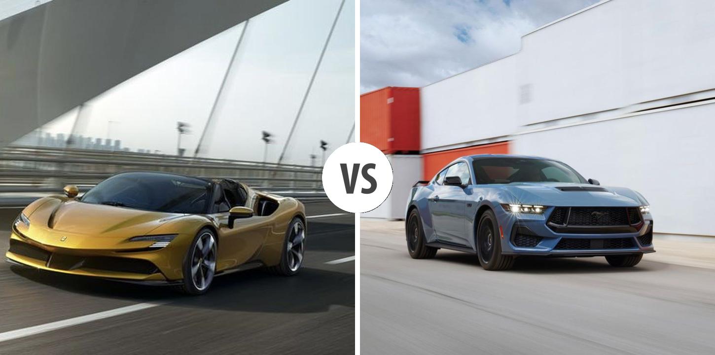 Ferrari SF90 Roadster VS Ford Mustang Fastback – Vergleiche Preise ...