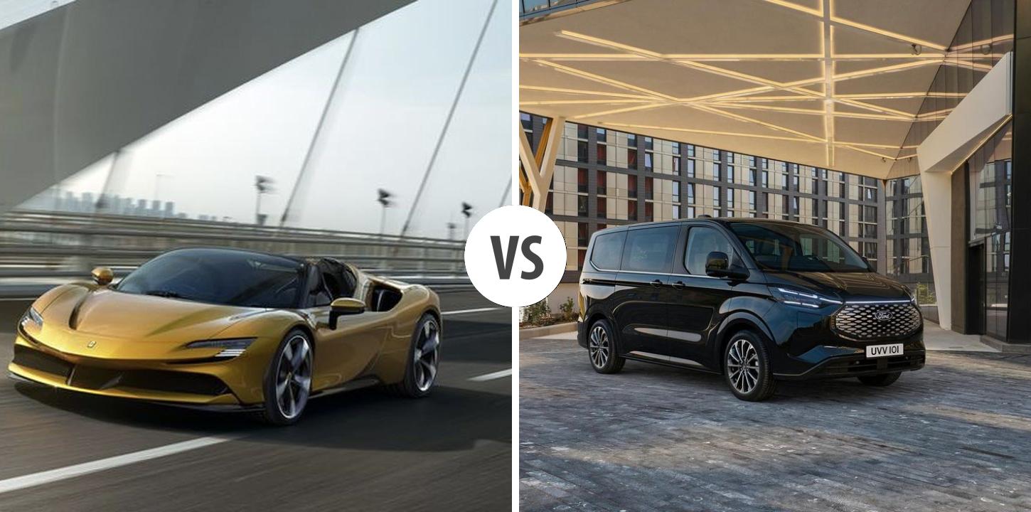 Ferrari SF90 Roadster VS Ford Tourneo Custom – Vergleiche Preise ...