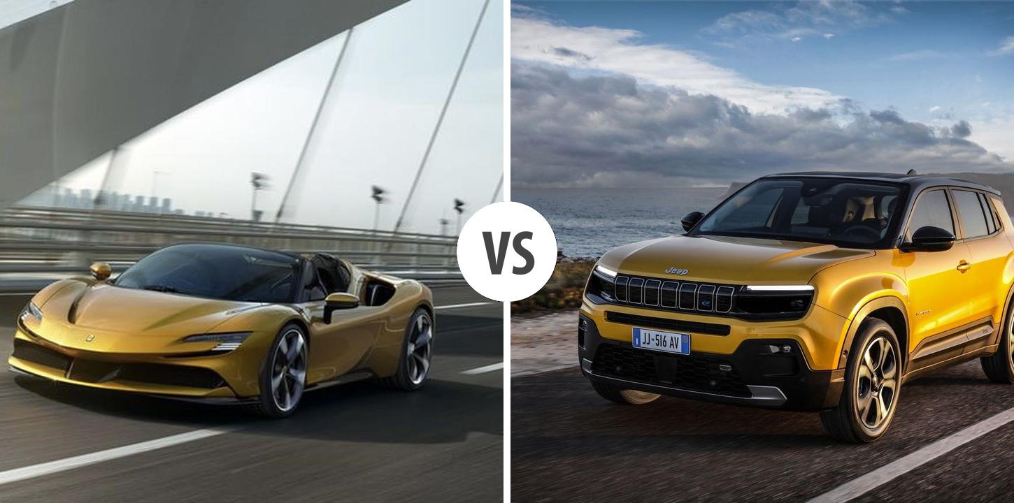 Ferrari SF90 Roadster VS Jeep Avenger Electric – Vergleiche Preise ...