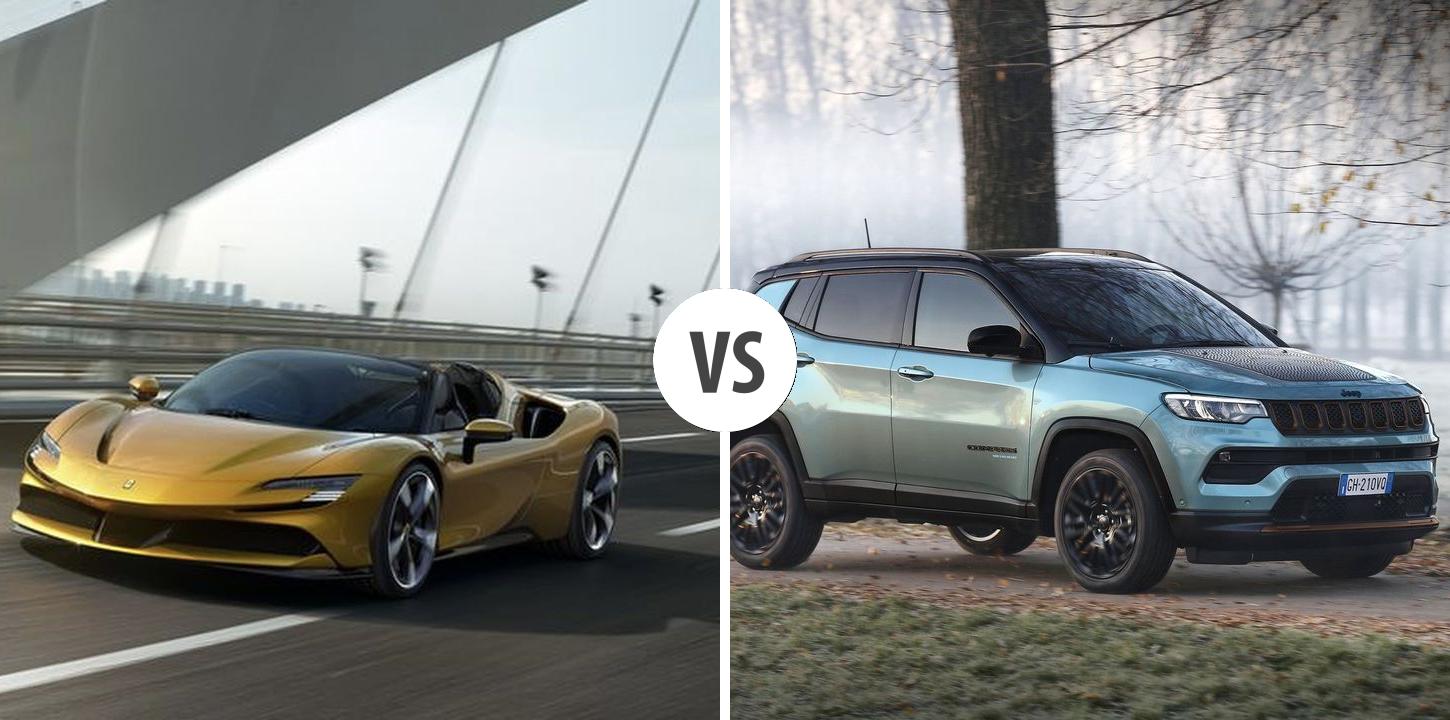Ferrari SF90 Roadster VS Jeep Compass – Vergleiche Preise, Leistung ...