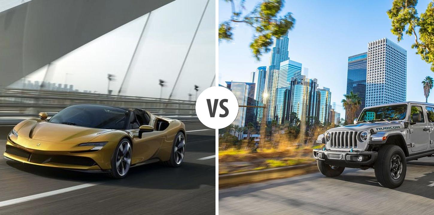 Ferrari SF90 Roadster VS Jeep Wrangler – Vergleiche Preise, Leistung ...