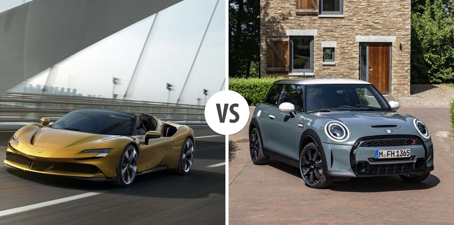 Ferrari SF90 Roadster VS Mini MINI Autovergleich | AUTOGOTT.DE