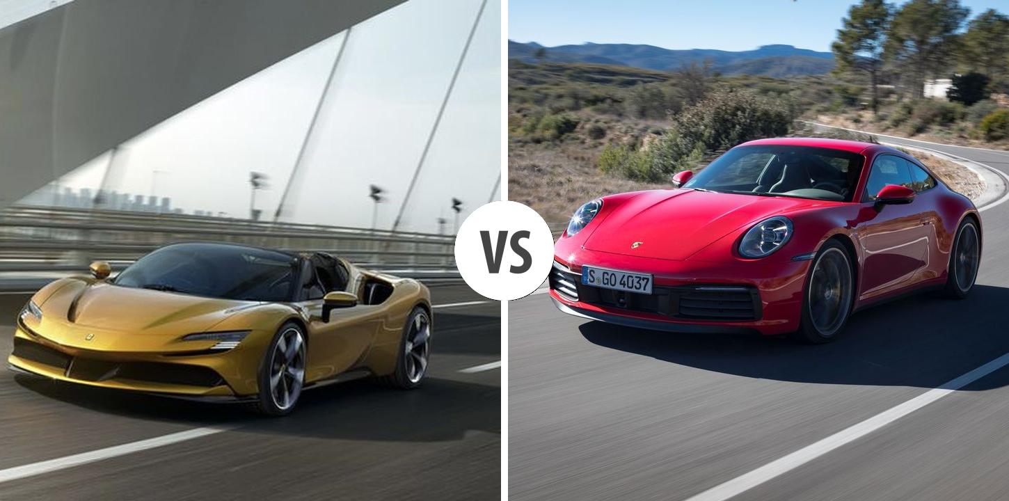 Ferrari SF90 Roadster VS Porsche 911 Coupé – Vergleiche Preise ...
