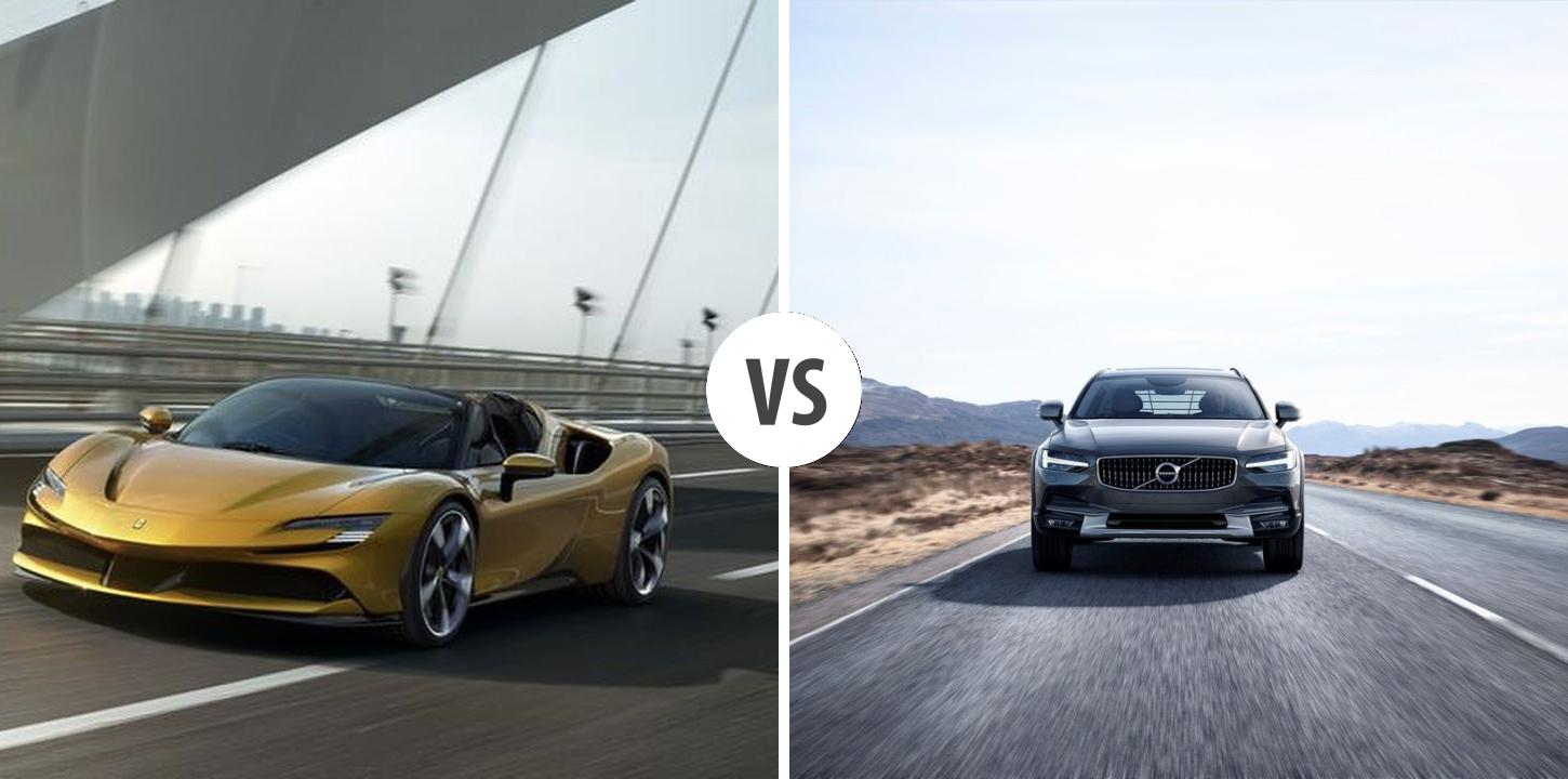 Ferrari SF90 Roadster VS Volvo V90 Cross Country – Vergleiche Preise ...