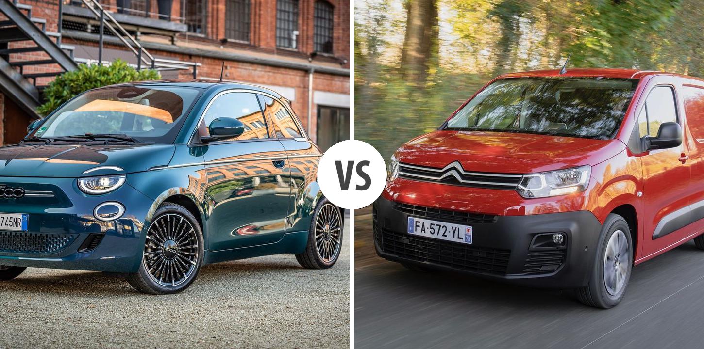 FIAT 500 Elektro VS Citroën Berlingo Kastenwagen – Vergleiche Preise ...