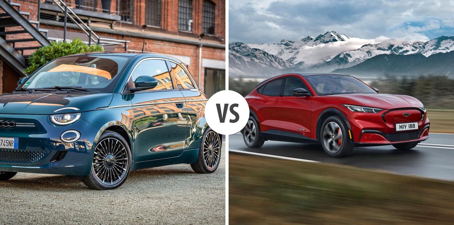 FIAT 500 Elektro VS Ford Mustang Mach-E – Vergleiche Preise, Leistung ...