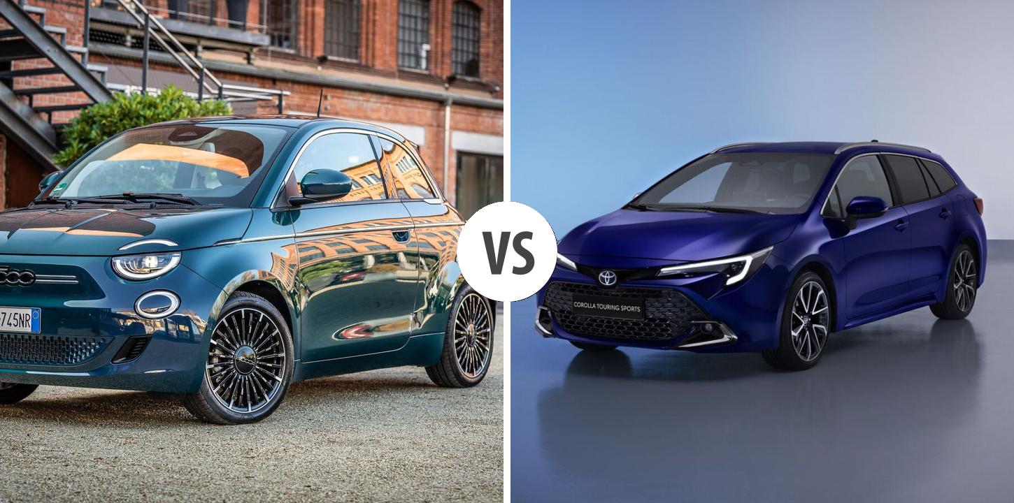 FIAT 500 Elektro VS Toyota Corolla Touring Sports – Vergleiche Preise ...
