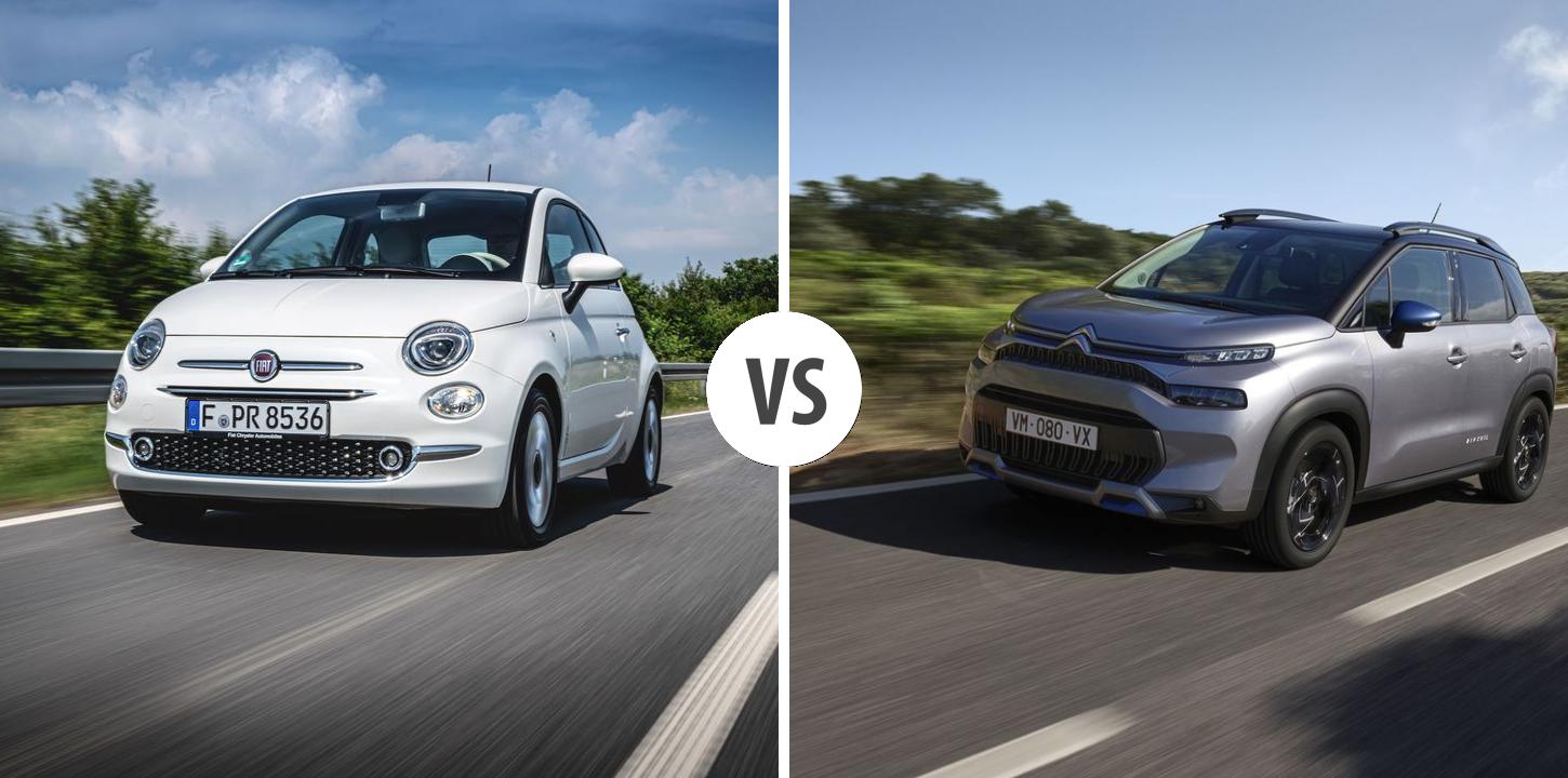 FIAT 500 VS Citroën C3 Aircross Autovergleich | AUTOGOTT.DE