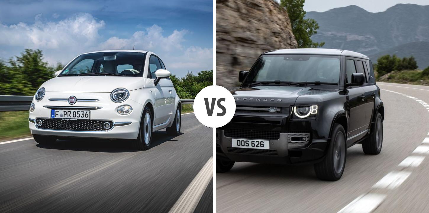 FIAT 500 VS Land Rover Defender Autovergleich | AUTOGOTT.DE