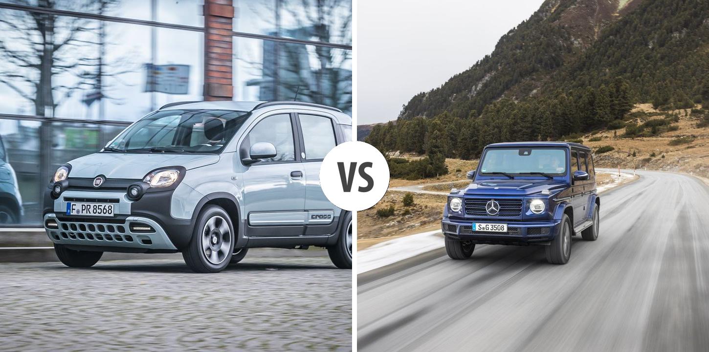 FIAT Panda VS Mercedes G-Klasse – Vergleiche Preise, Leistung ...