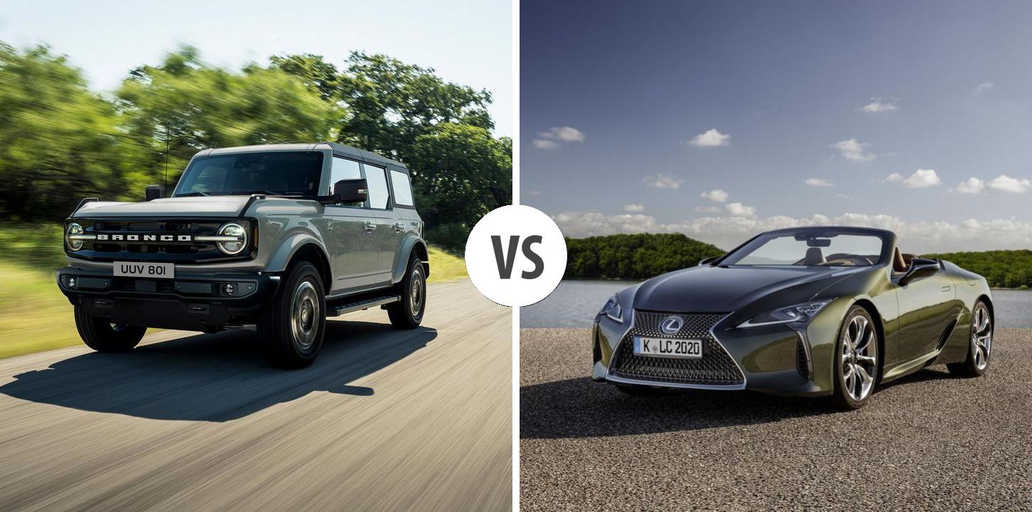 Ford Bronco VS Lexus LC Cabriolet – Vergleiche Preise, Leistung ...