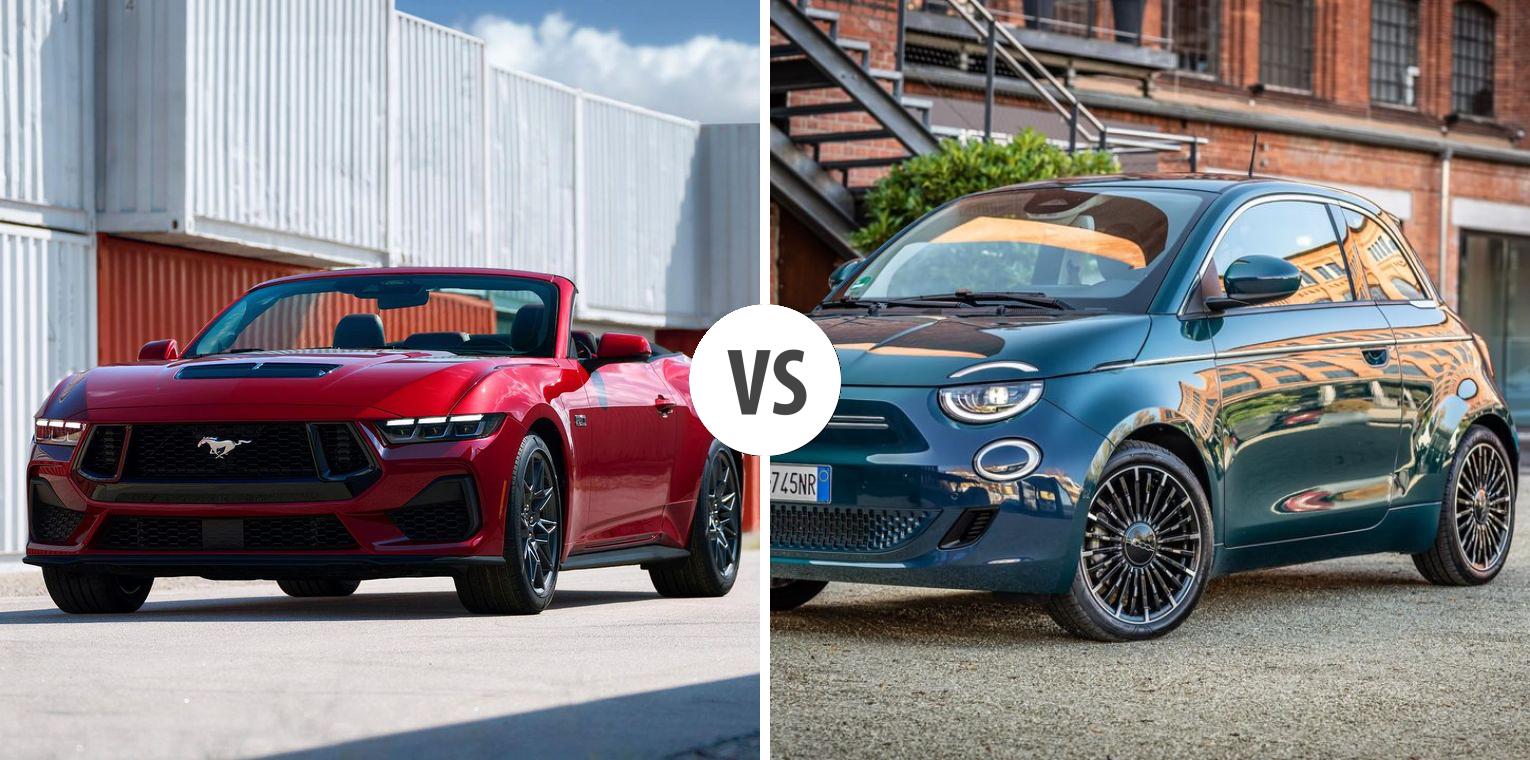 Ford Mustang Convertible VS FIAT 500 Elektro – Vergleiche Preise ...