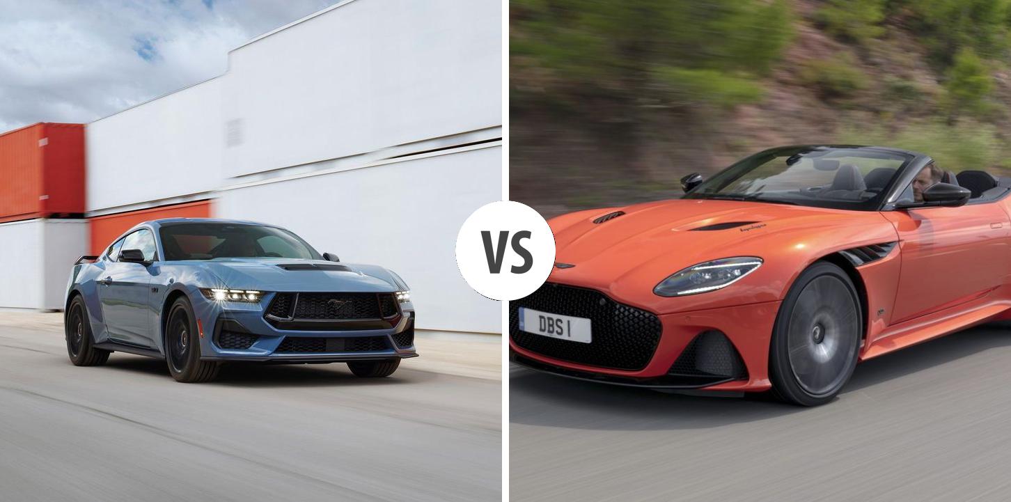 Ford Mustang Fastback VS Aston Martin DBS Superleggera Cabrio ...