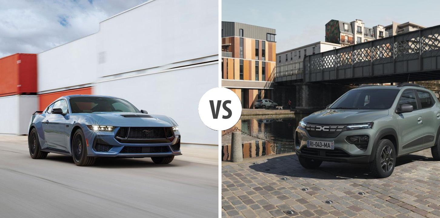 Ford Mustang Fastback VS Dacia Spring – Vergleiche Preise, Leistung ...