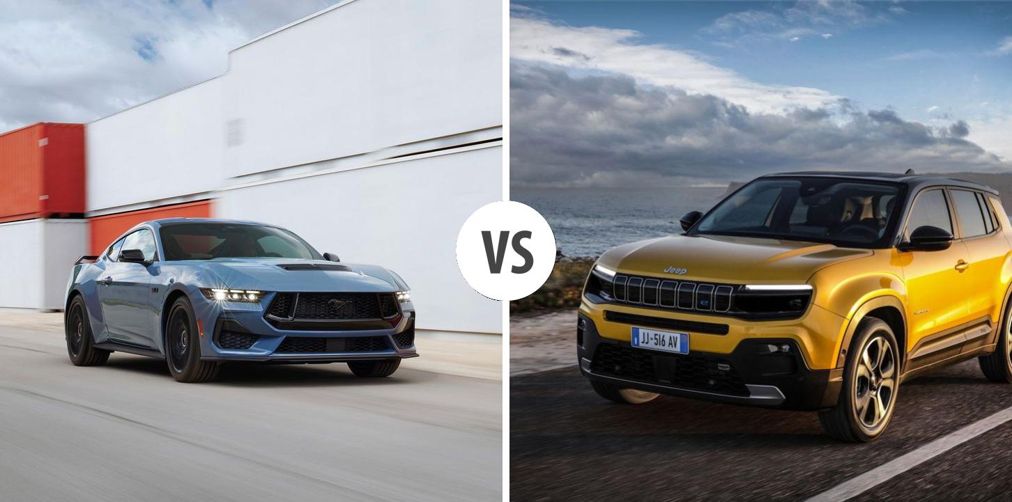 Ford Mustang Fastback VS Jeep Avenger Electric Autovergleich | AUTOGOTT.DE