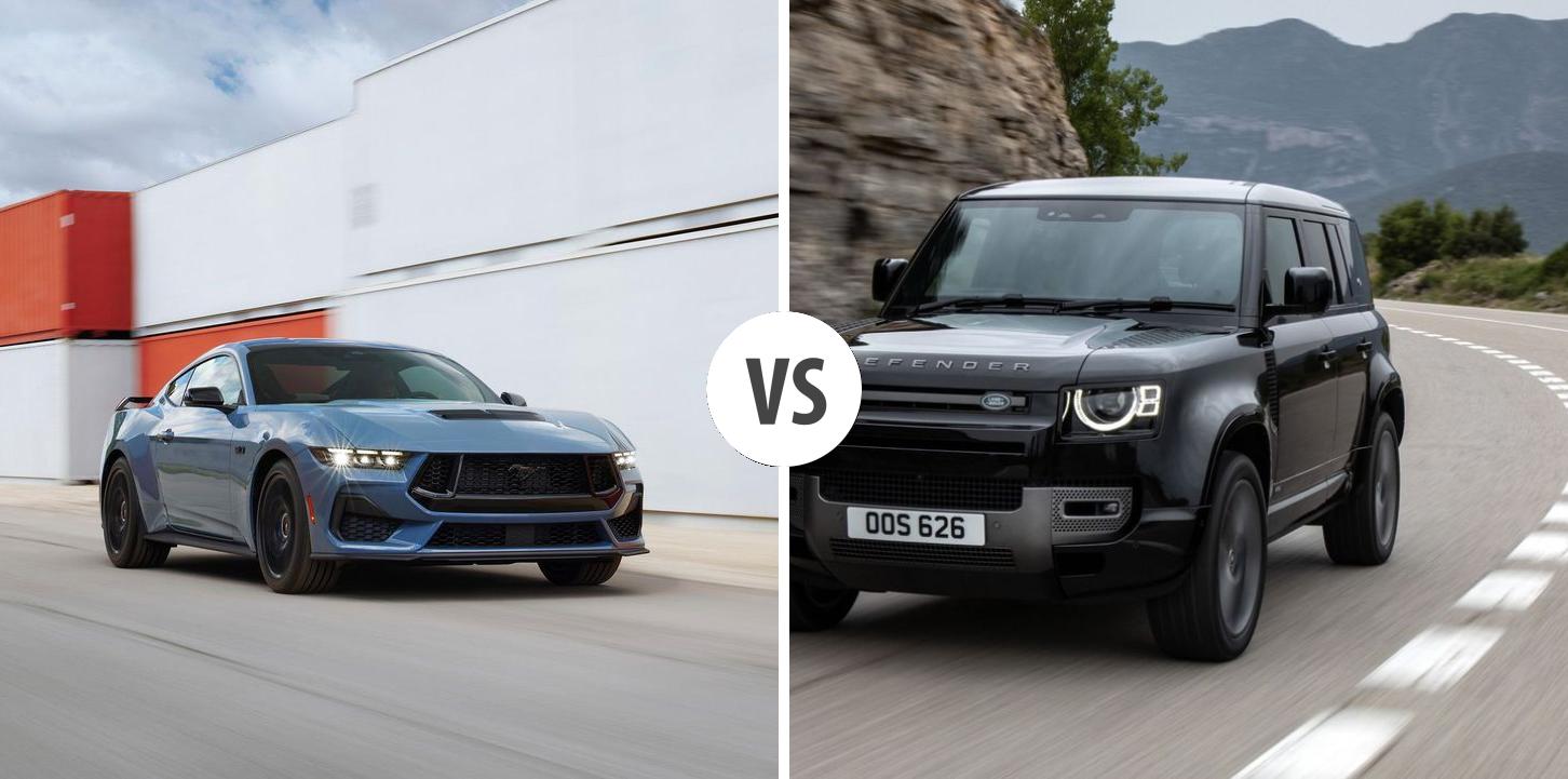 Ford Mustang Fastback VS Land Rover Defender – Vergleiche Preise ...