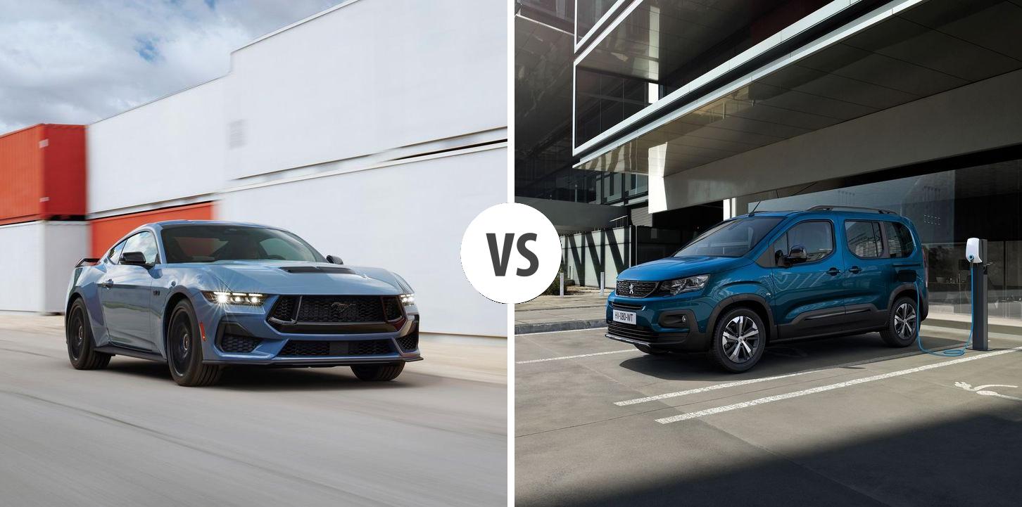Ford Mustang Fastback VS Peugeot e-Rifter – Vergleiche Preise, Leistung ...