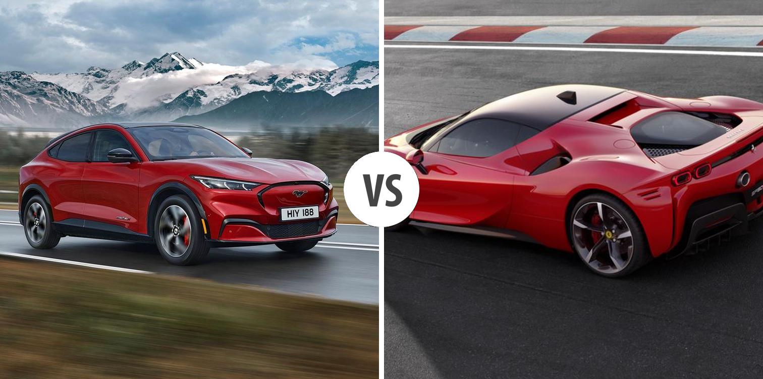 Ford Mustang Mach-E VS Ferrari SF90 Coupe – Vergleiche Preise, Leistung ...