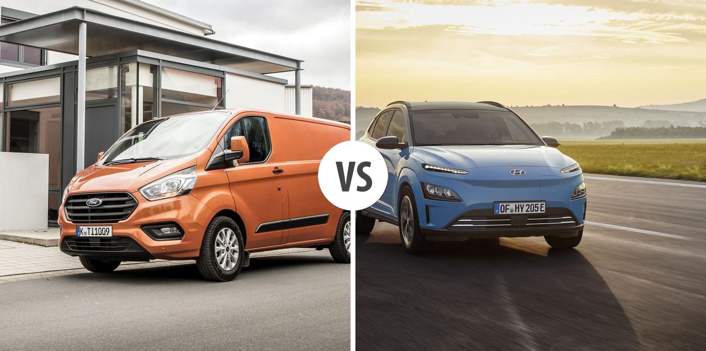 Ford Transit Custom Transporter VS Hyundai Kona Elektro – Vergleiche ...