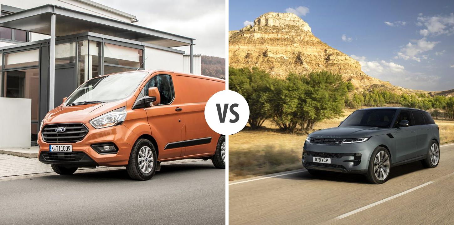 Ford Transit Custom Transporter VS Land Rover Range Rover Sport ...