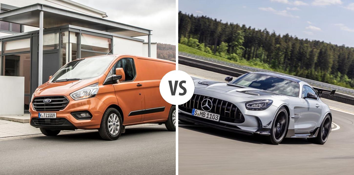 Ford Transit Custom Transporter VS Mercedes AMG GT Coupé Autovergleich ...