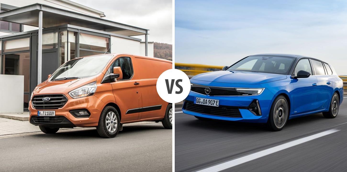 Ford Transit Custom Transporter VS Opel Astra Sports Tourer ...