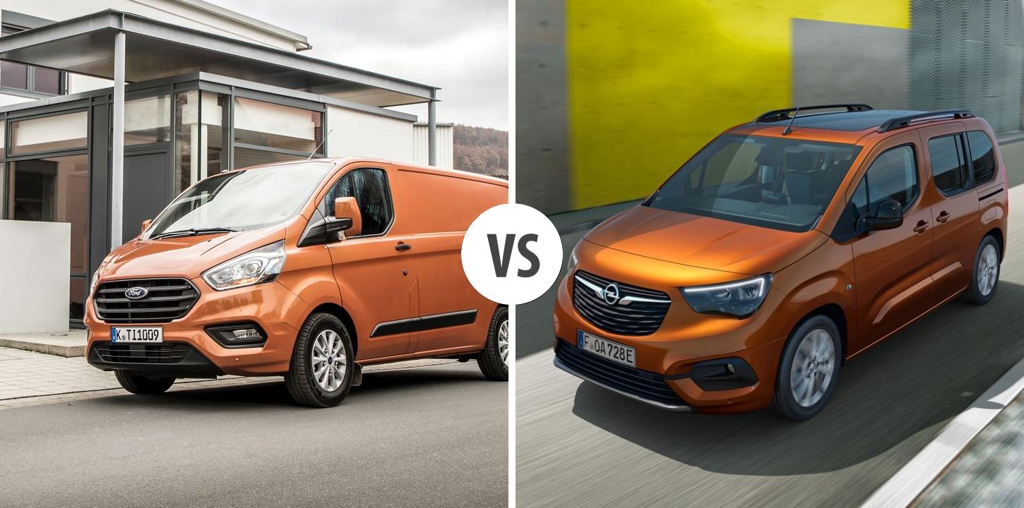 Ford Transit Custom Transporter VS Opel Combo Life Electric MPV ...