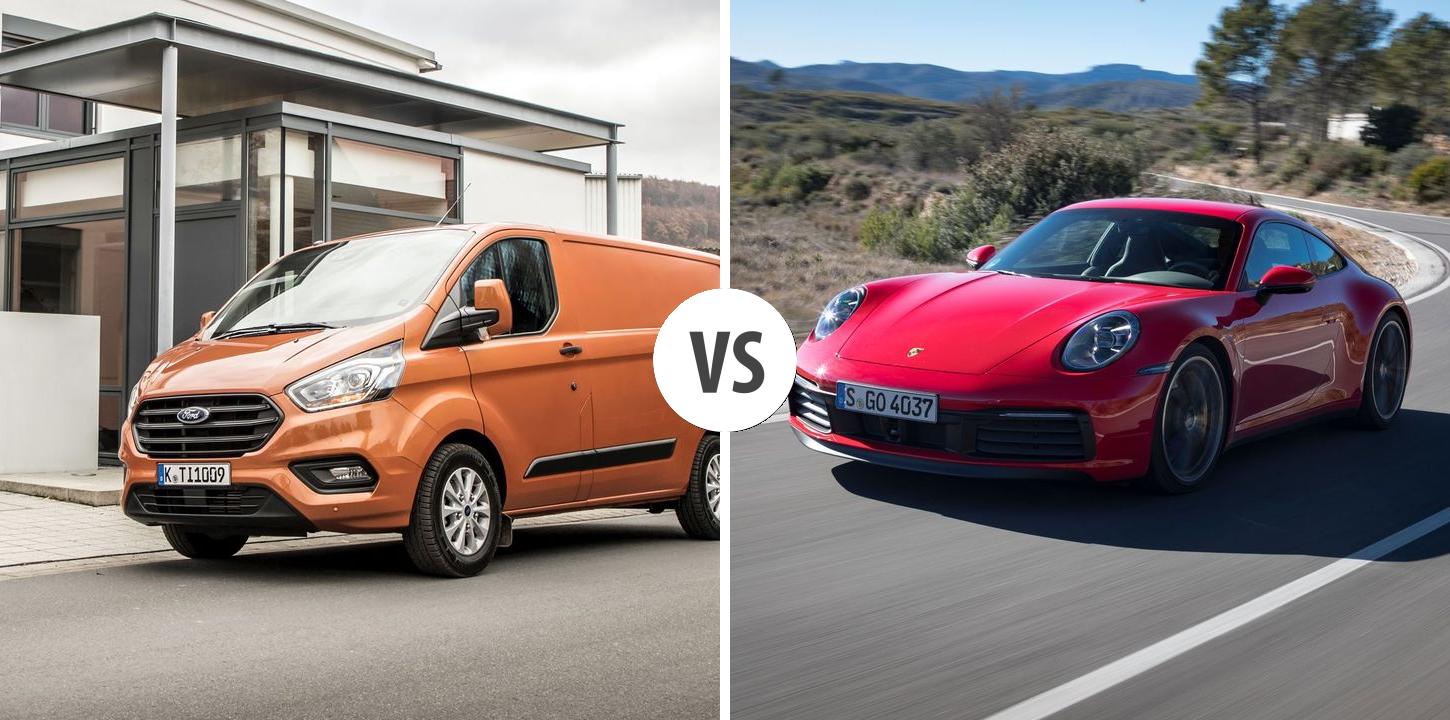 Ford Transit Custom Transporter VS Porsche 911 Coupé – Vergleiche ...