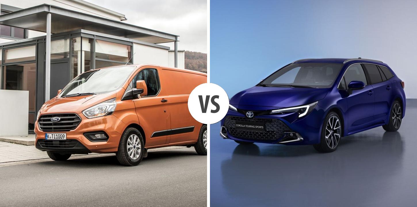 Ford Transit Custom Transporter VS Toyota Corolla Touring Sports ...