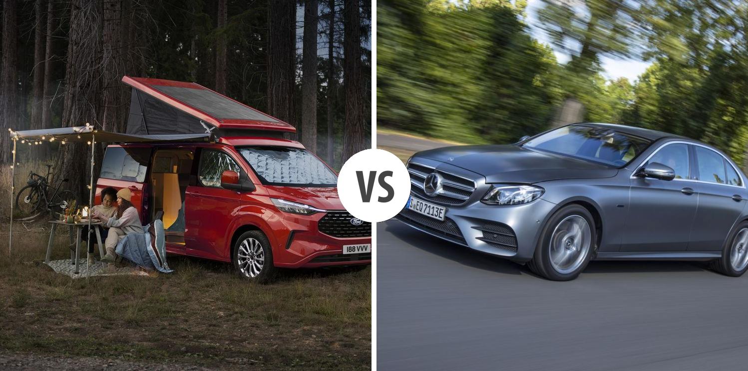 Ford Transit Custom Wohnmobil VS Mercedes E-Klasse Limousine ...