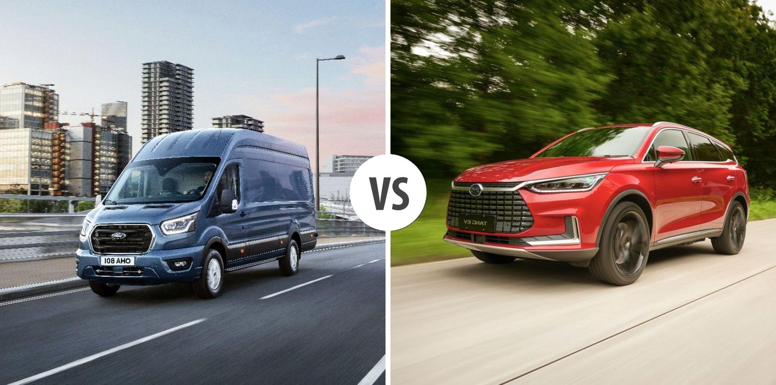 Ford Transit Kastenwagen VS BYD Tang – Vergleiche Preise, Leistung, Kofferraum & Ausstattungen ...