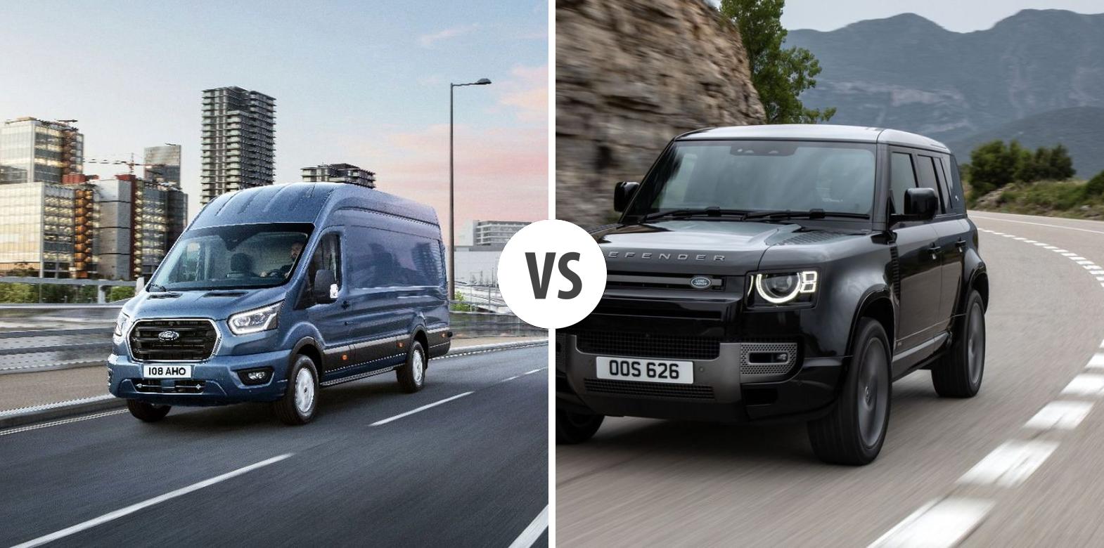 Ford Transit Kastenwagen VS Land Rover Defender – Vergleiche Preise ...