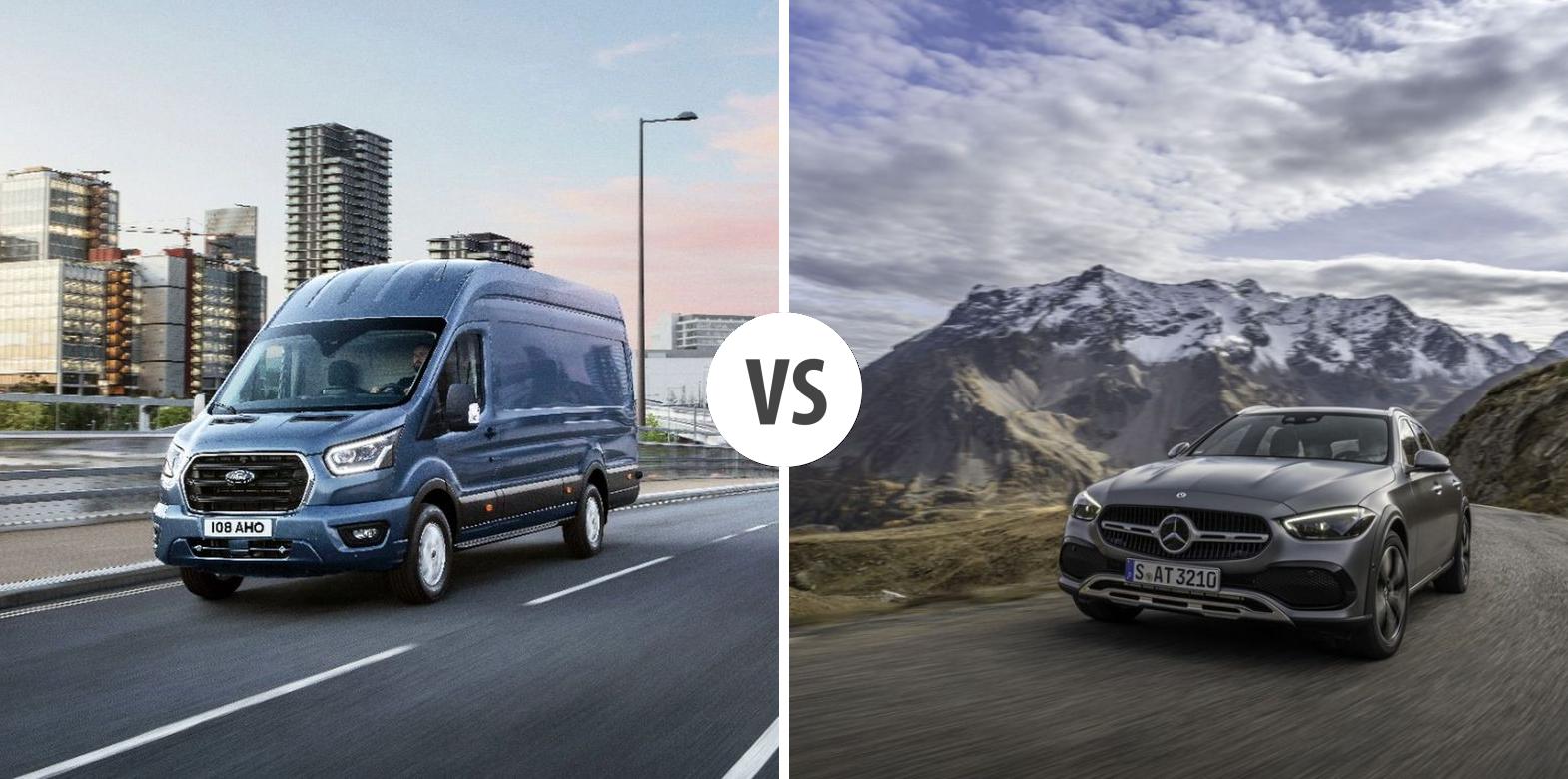 Ford Transit Kastenwagen VS Mercedes C-Klasse T-Modell Autovergleich ...