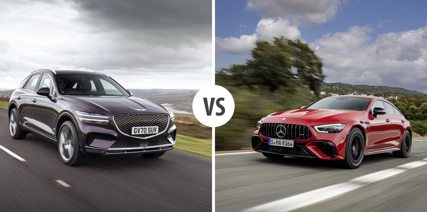 Genesis Electrified GV70 VS Mercedes AMG GT 4-Türer Coupé – Vergleiche Preise, Leistung ...