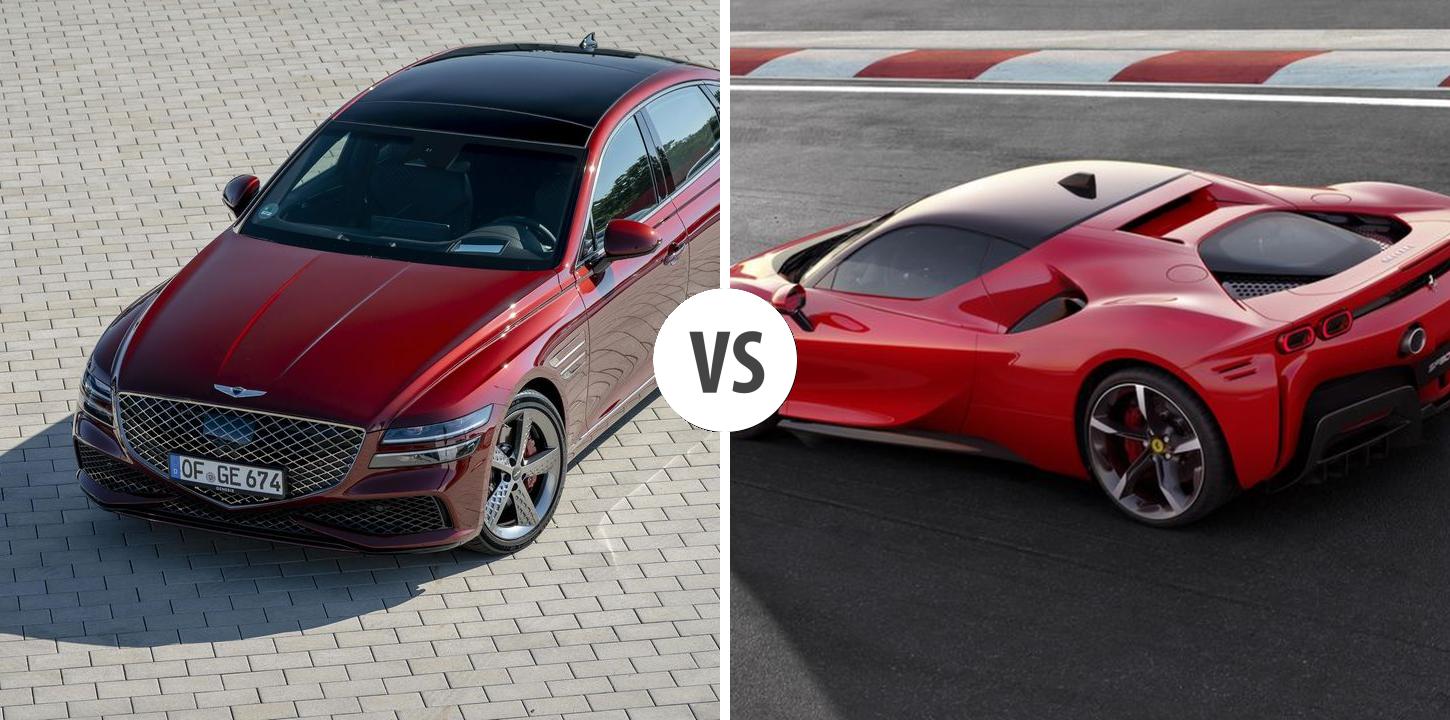Genesis G80 VS Ferrari SF90 Coupe – Vergleiche Preise, Leistung ...