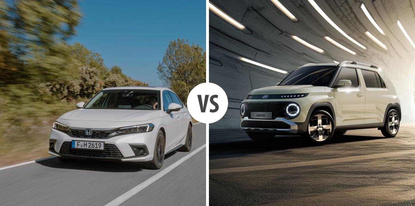 Honda Civic VS Hyundai Inster – Vergleiche Preise, Leistung, Kofferraum ...