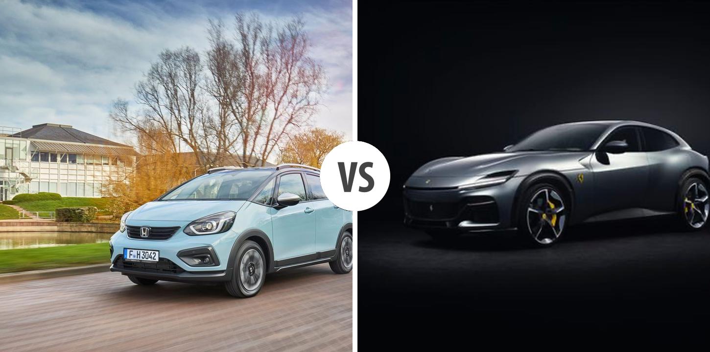 Honda Jazz VS Ferrari Purosangue – Vergleiche Preise, Leistung ...