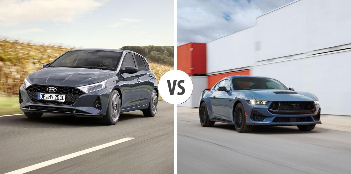 Hyundai i20 VS Ford Mustang Fastback – Vergleiche Preise, Leistung ...
