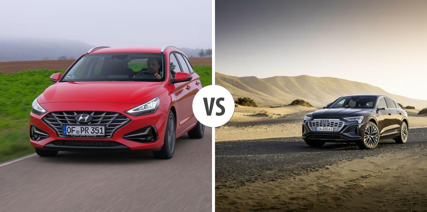Hyundai i30 Kombi VS Audi Q8 e-tron Sportback Autovergleich | AUTOGOTT.DE