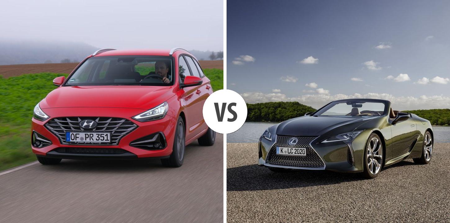 Hyundai i30 Kombi VS Lexus LC Cabriolet Autovergleich | AUTOGOTT.DE
