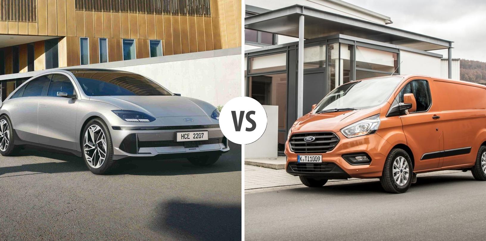 Hyundai IONIQ 6 VS Ford Transit Custom Transporter – Vergleiche Preise ...