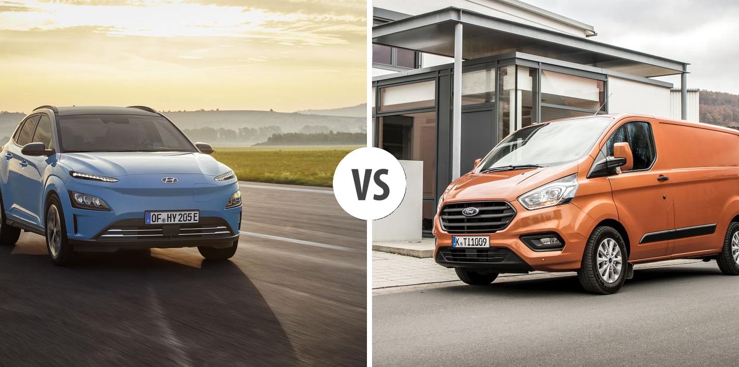 Hyundai Kona Elektro VS Ford Transit Custom Transporter – Vergleiche ...