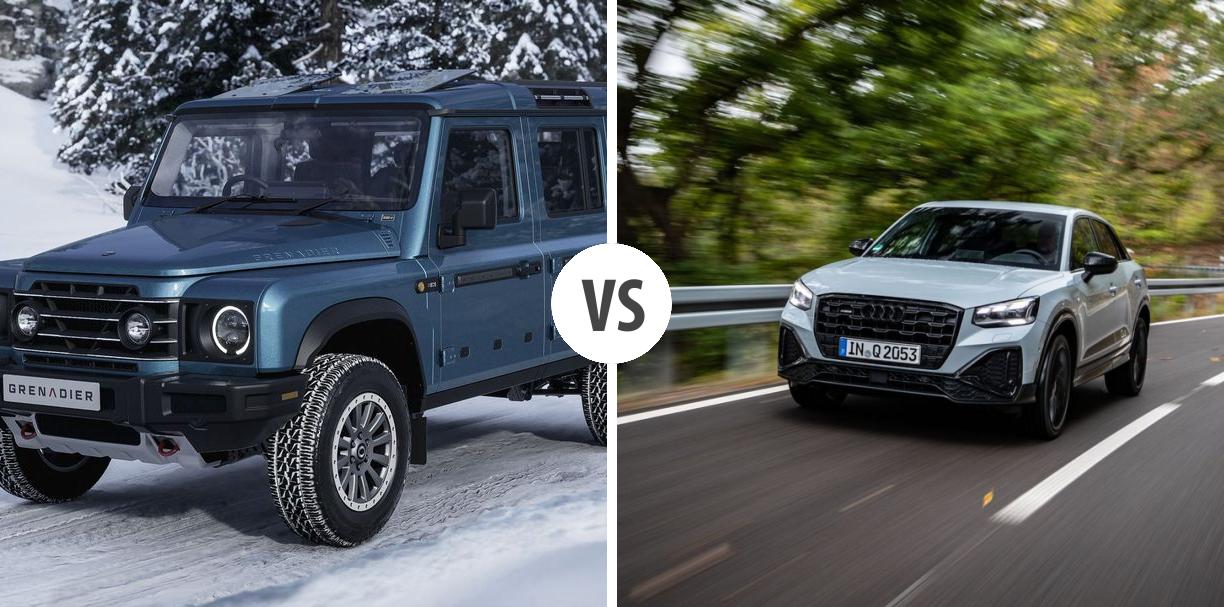 INEOS Grenadier VS Audi Q2 – Vergleiche Preise, Leistung, Kofferraum ...
