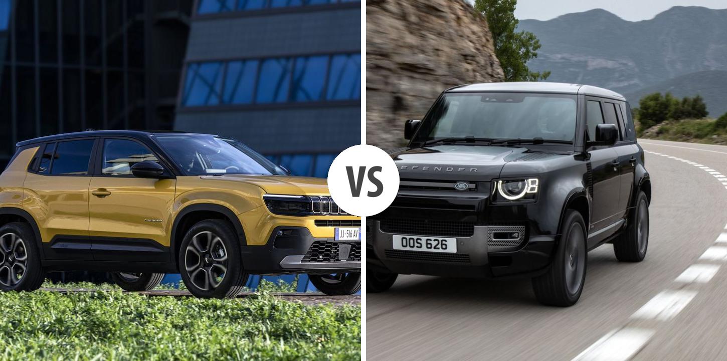 Jeep Avenger VS Land Rover Defender – Vergleiche Preise, Leistung ...