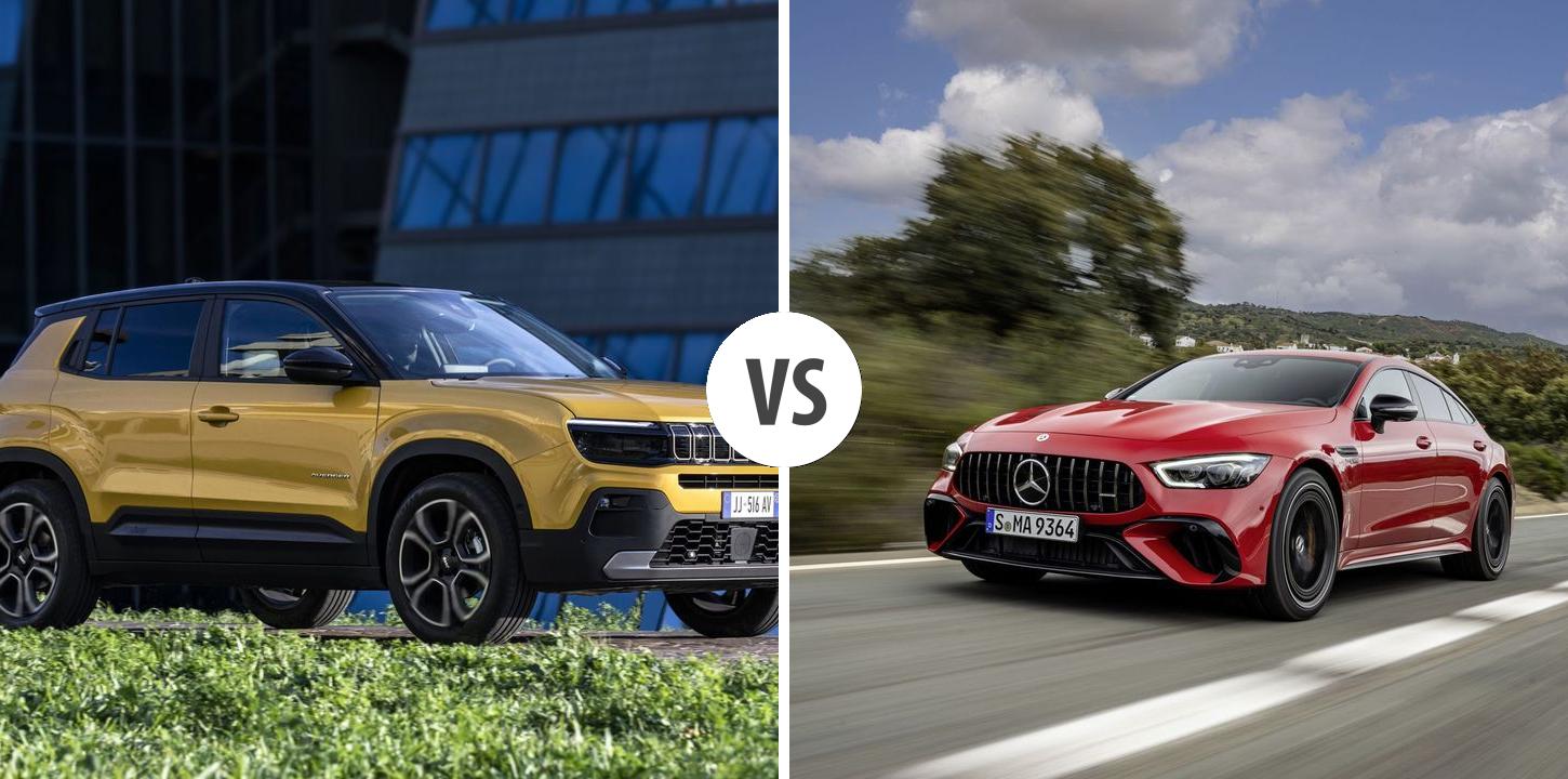 Jeep Avenger VS Mercedes AMG GT 4-Türer Coupé – Vergleiche Preise ...