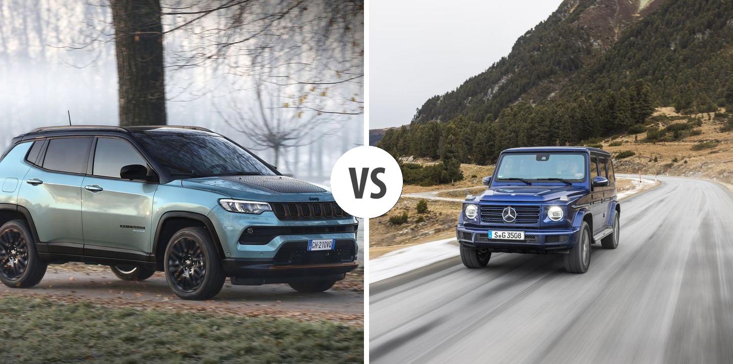 Jeep Compass VS Mercedes G-Klasse – Vergleiche Preise, Leistung ...
