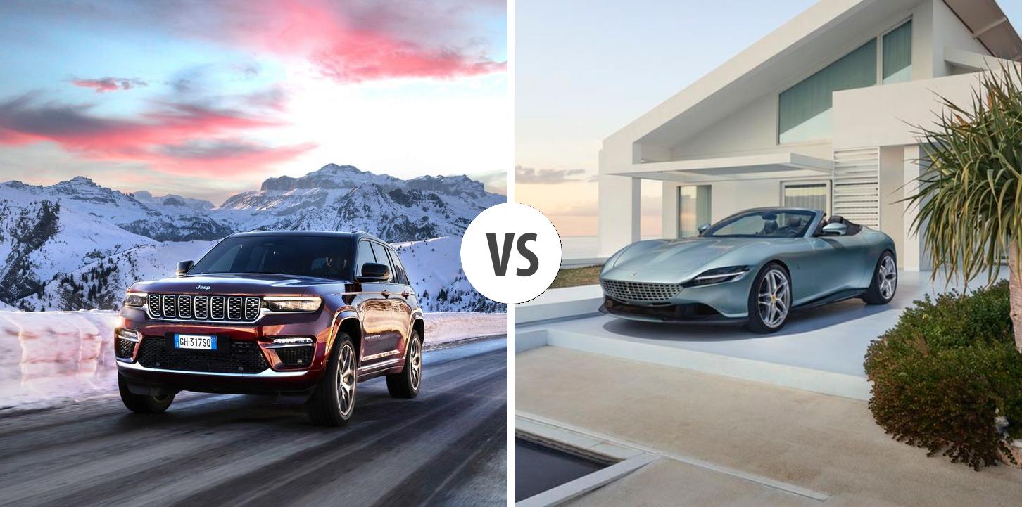 Jeep Grand Cherokee VS Ferrari Roma Cabrio – Vergleiche Preise ...
